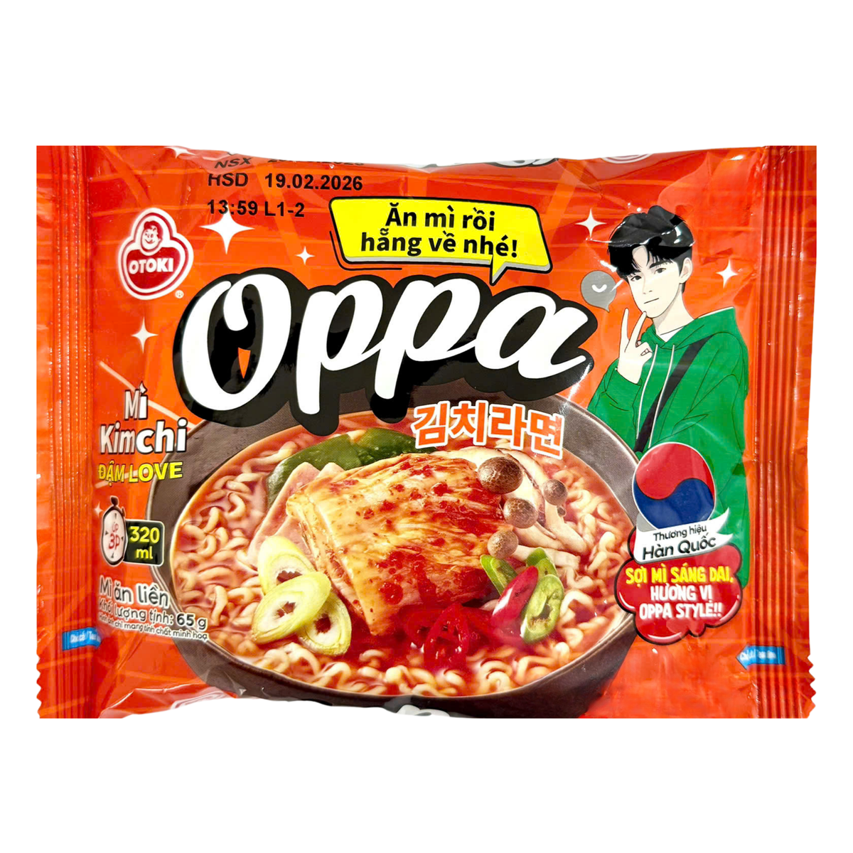Mì kimchi Oppa Otoki 65g - Tèobokki Store