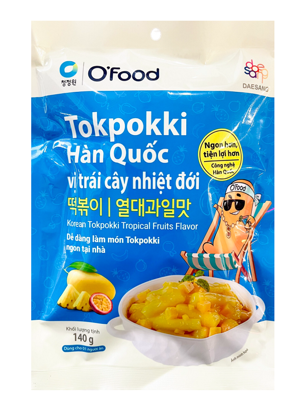 Topokki Hàn Quốc vị trái cây nhiệt đới O'Food 140g - Tèobokki Store