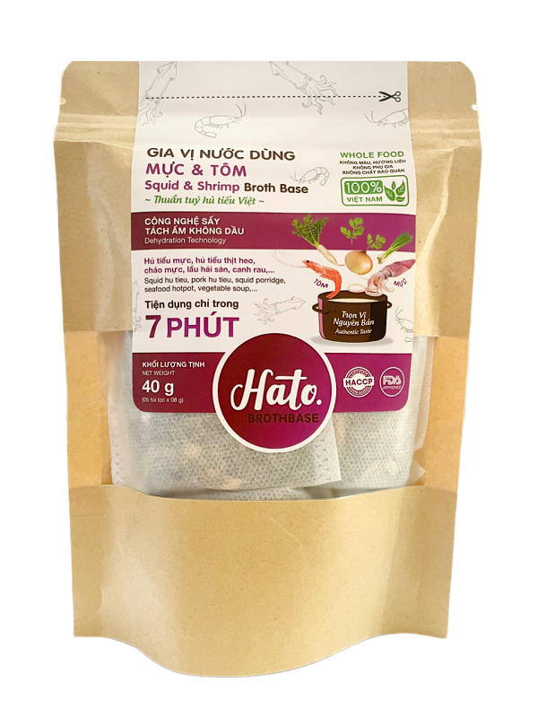 Túi lọc nước dùng mực & tôm Hato 40g - Tèobokki Store