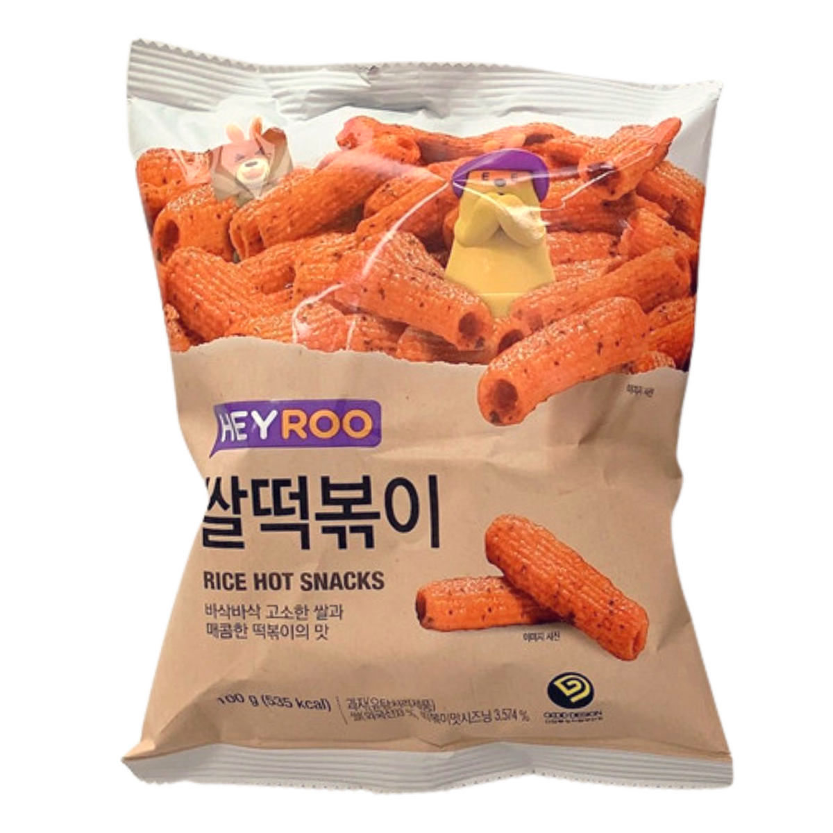 Snack quẩy bánh gạo vị cay HEYROO 100g - Tèobokki Store