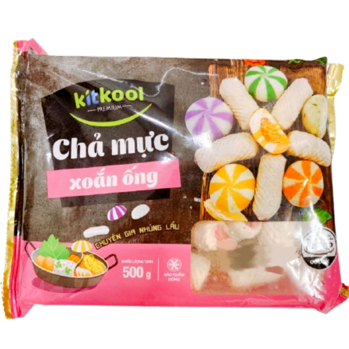 Chả mực xoắn ống Kitkool 500g - Tèobokki Store
