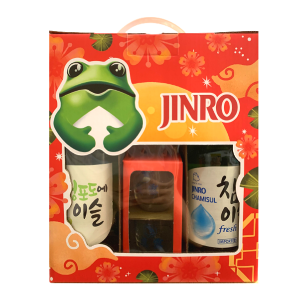 Combo hộp Soju Jinro 5 chai kèm 2 ly - Tèobokki Store
