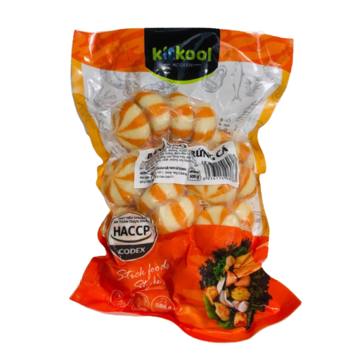 Viên surimi nhân trứng cá Kitkool 500g - Tèobokki Store